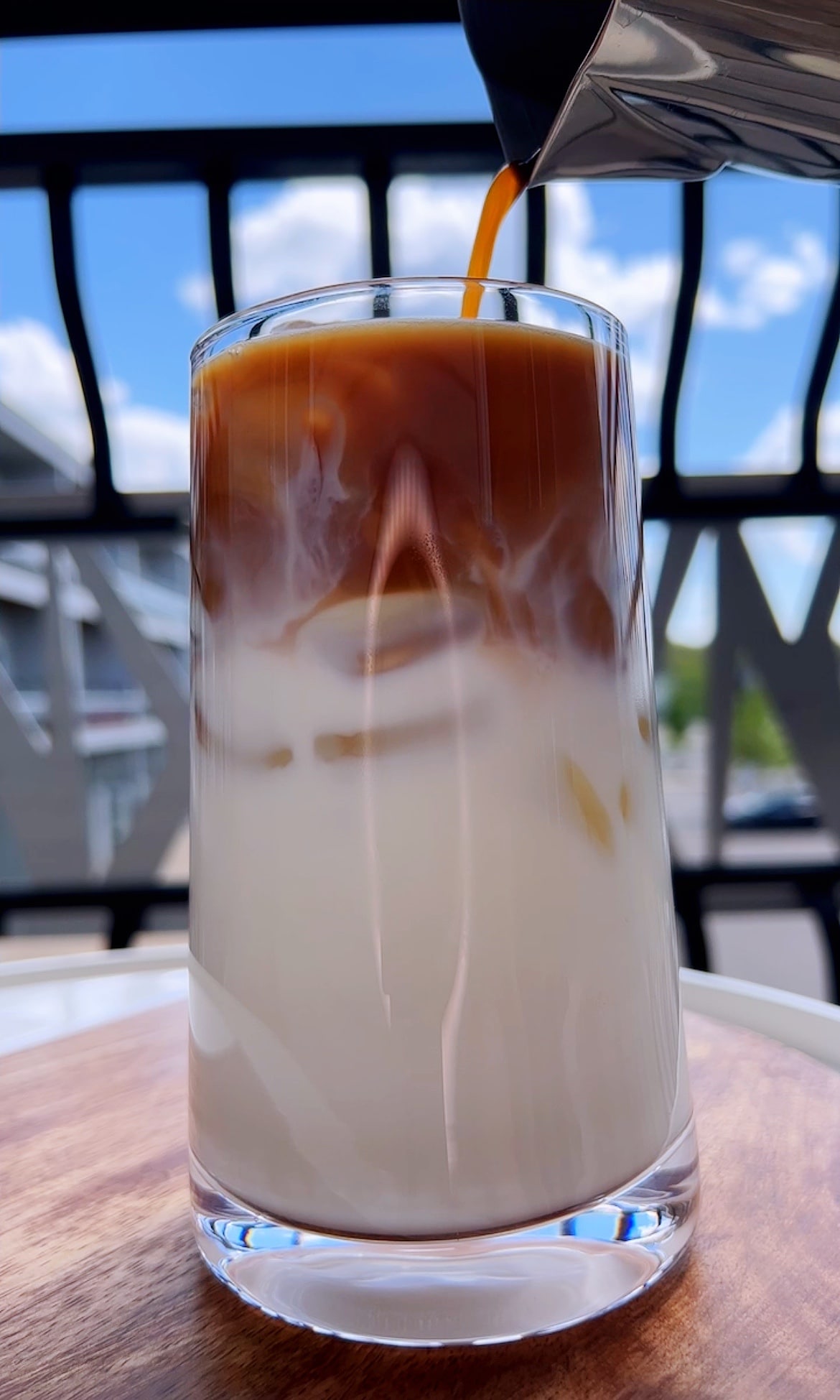 Iced latte with creamy freeze distilled milk | Tiktok Coffee Recipe