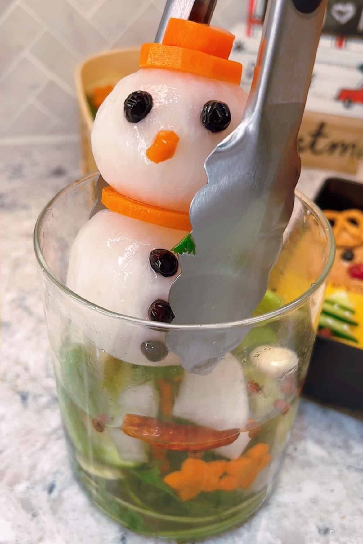 Snowman Overnight Refrigerator Pickles