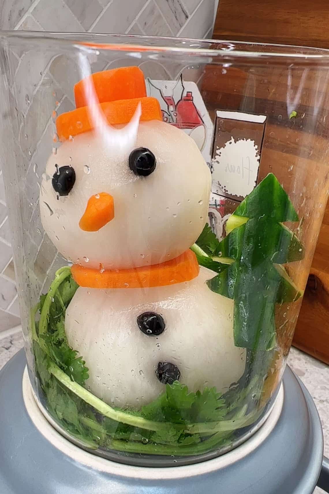Snowman Overnight Refrigerator Pickles