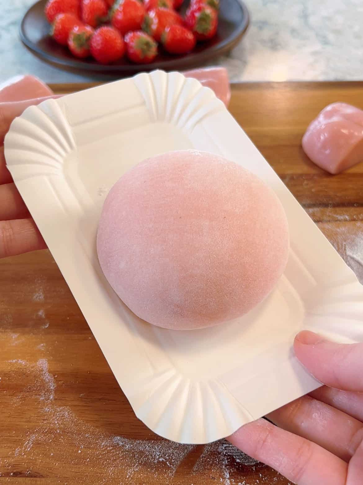 Strawberry Daifuku Recipe (strawberry mochi with cream filling)
