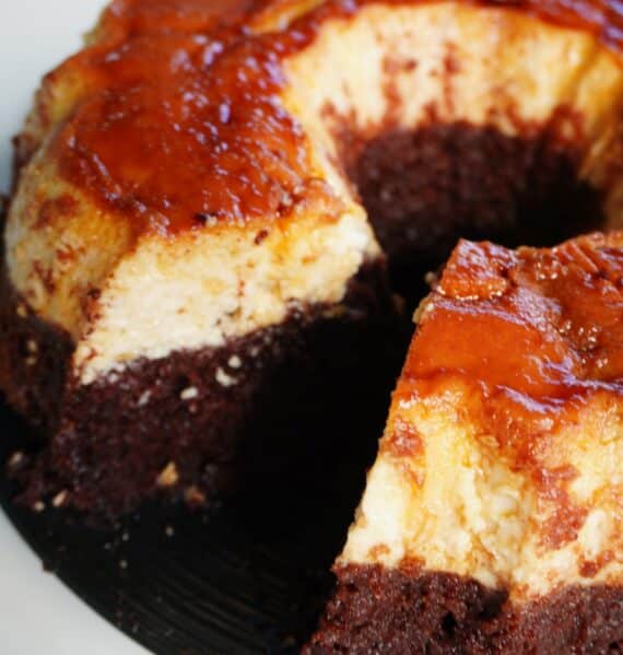 Chocoflan - the impossible flip over cake | recipe with video steps